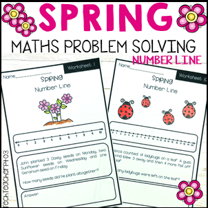 Spring Math Problem Solving Number Line Strategy | Tech Teacher Pto3