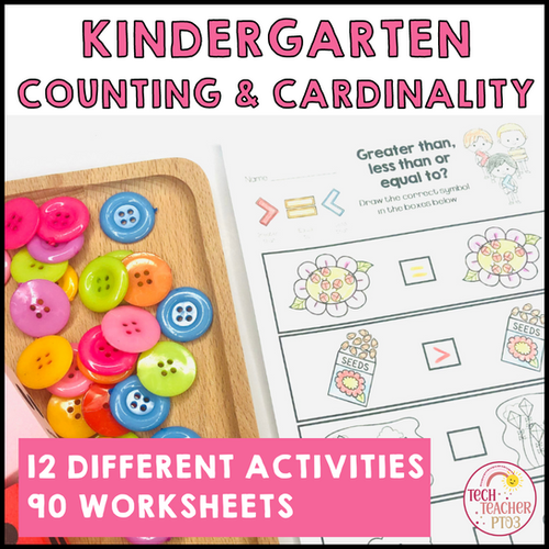 Kindergarten Counting and Cardinality Math Worksheets Common Core ...