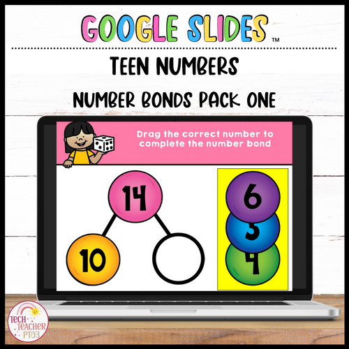 Number Bonds Teen Numbers 11 to 20 Pack 1 Google Slides™ Activity ...