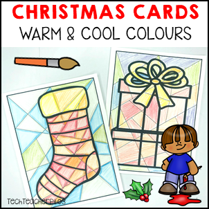 Christmas Art Activity Warm and Cool Colours | Tech Teacher Pto3