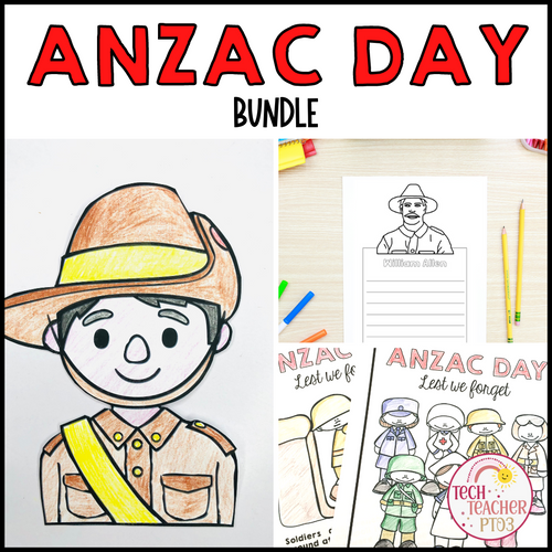 SAVE 30% ANZAC Day Bundle | Tech Teacher Pto3