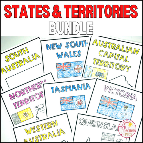 SAVE 30% Australian States and Territories Bundle | Tech Teacher Pto3