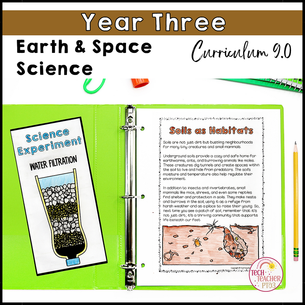Year 3 Earth and Space Sciences Australian Curriculum 9.0 | Tech ...