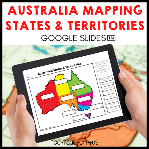 Australia Mapping States Territories and Capitals Google Slides | Tech ...