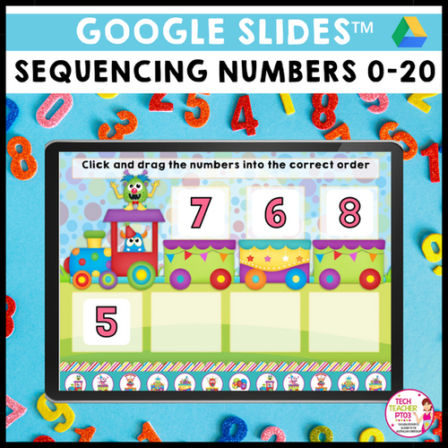 Sequencing Numbers 0-20 Google Slides Activity | Tech Teacher Pto3