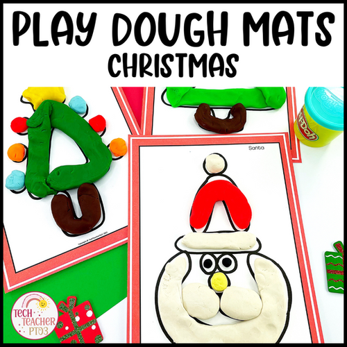 Christmas Play Dough Mats | Tech Teacher Pto3