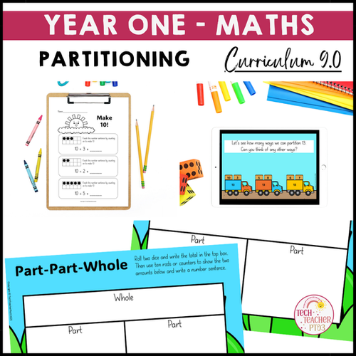 Year 1 Maths Partitioning Numbers Acara 9 0 Tech Teacher Pto3