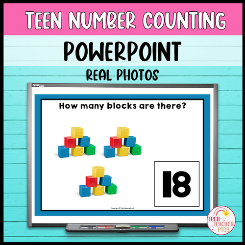 Teen Number PowerPoint Counting Real Photographs | Tech Teacher Pto3