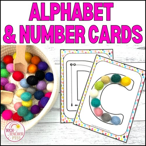 Alphabet and Number Tracing Cards | Tech Teacher Pto3