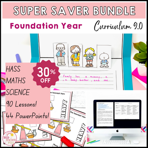 SAVE 30% Foundation Year Super Saver Bundle ACARA 9.0 HASS Math Science ...