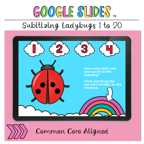 Subitizing Ladybugs Google Slides™ Activity | Tech Teacher Pto3