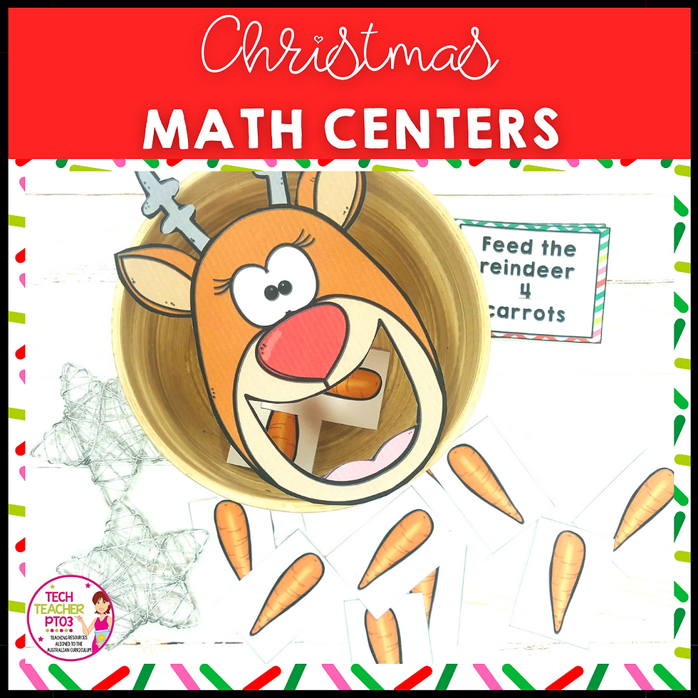 Christmas Math Centers | Tech Teacher Pto3