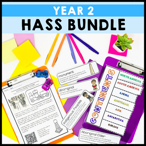 SAVE 20% Year 2 HASS Bundle: Geography & History | Tech Teacher Pto3