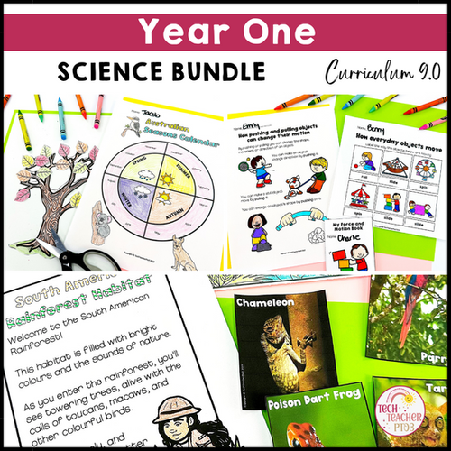 SAVE 30% Year 1 Science Bundle Australian Curriculum 9.0 | Tech Teacher ...