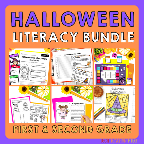 SAVE 30% Halloween Literacy Activities Bundle for First Grade and ...