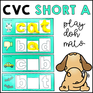 CVC Short A Phonics Sight Word Play Doh/Dough Mats | Tech Teacher Pto3