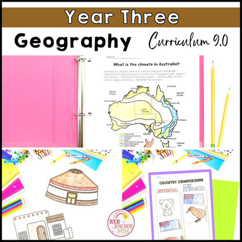 Geography Year 3 Australian Curriculum 9.0 HASS | Tech Teacher Pto3