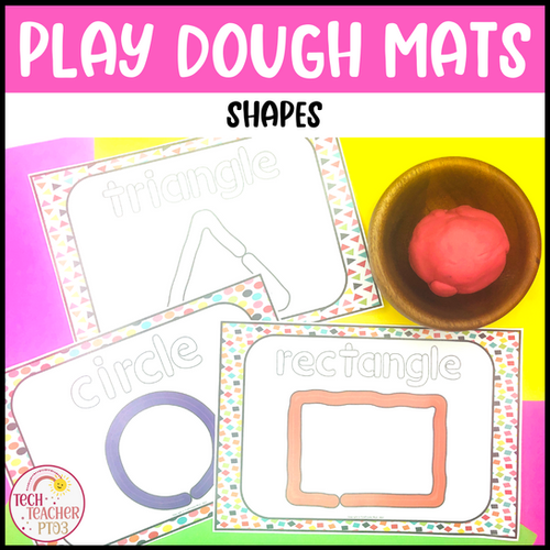 Play Dough Shape Mats | Tech Teacher Pto3