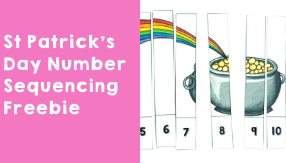 St Patrick's Day Number Sequencing Freebie for a math activity you will ...