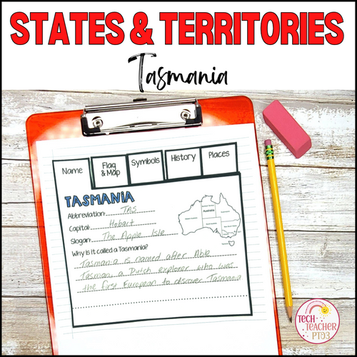 Tasmania Interactive Notebook and Slides | Tech Teacher Pto3