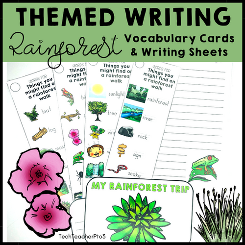 Themed Writing Activity Rainforest | Tech Teacher Pto3