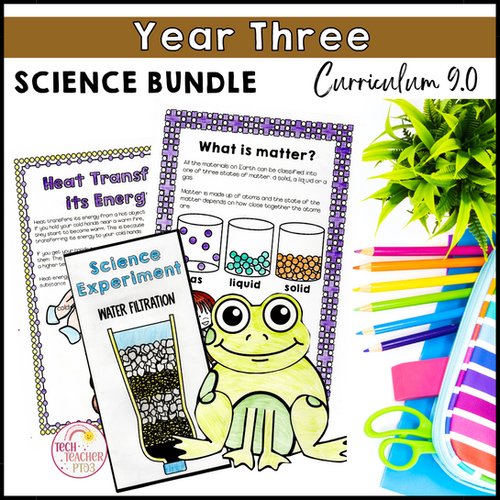 SAVE 30% Year 3 Science ACARA 9.0 | Tech Teacher Pto3