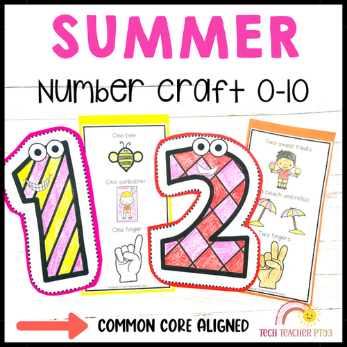 Summer Number Craft Activities | Tech Teacher Pto3
