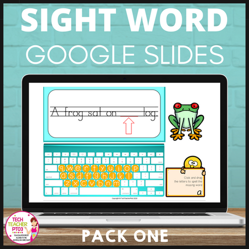 Sight Word Activities for Google Slides Pack One Interactive Distance ...