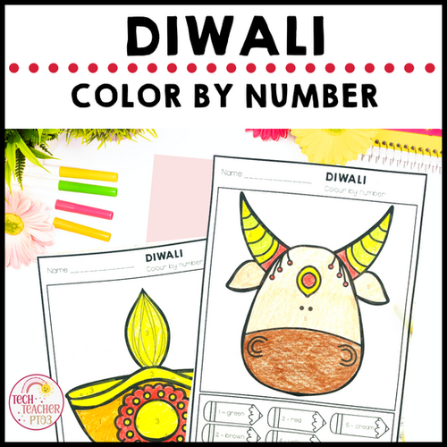 Diwali Color by Numbers Holidays Around the World Festival of Light ...