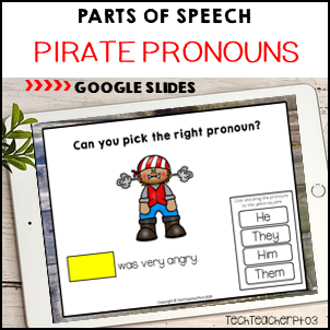 Parts of Speech Pirate Pronouns Google Slides ™ Distance Learning ...