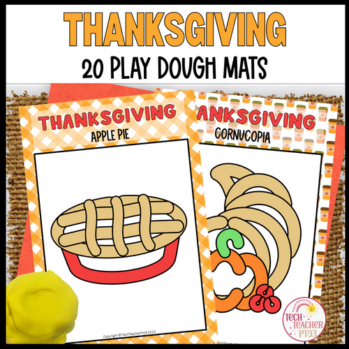 Thanksgiving Play Dough Mats | Tech Teacher Pto3
