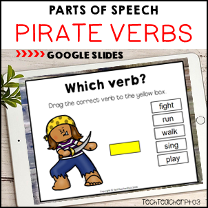 Parts of Speech Pirate Verbs Google Slides ™ Distance Learning ...