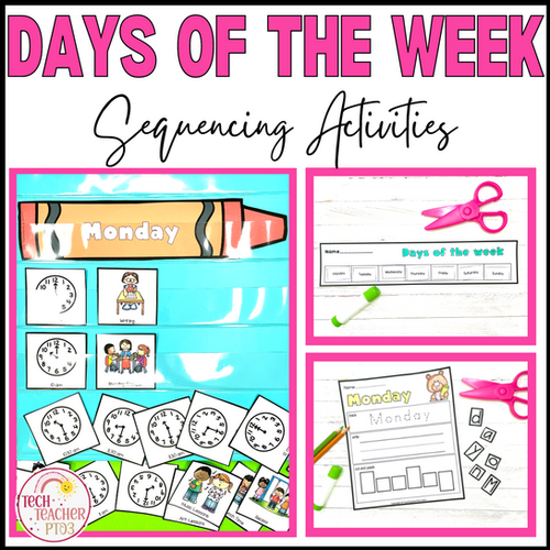 Days of the Week Worksheets and Activities for Sequencing | Tech ...
