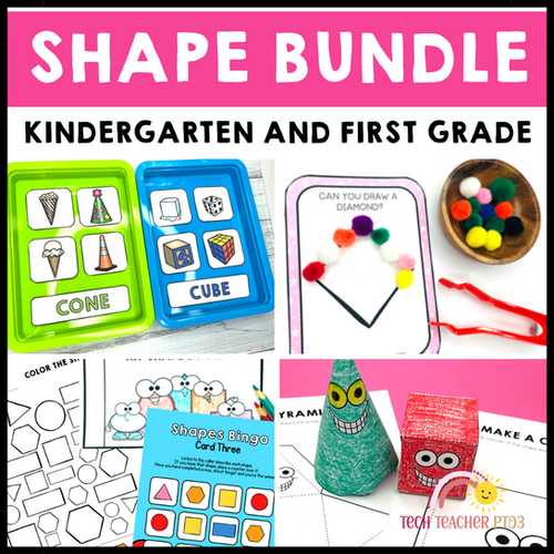 SAVE 30% 2D & 3D Shapes and Sorting Bundle for Kindergarten and First ...