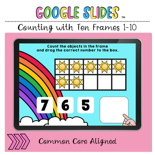 Counting Ten Frames 1 to 10 Google Slides™ Activity | Tech Teacher Pto3