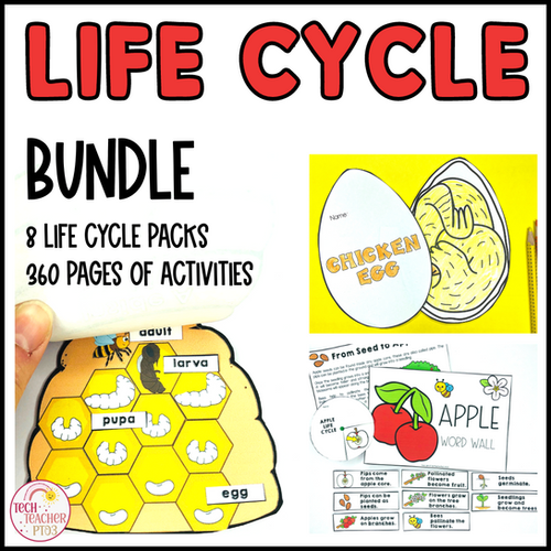 SAVE 30% Life Cycle Bundle Activities | Tech Teacher Pto3