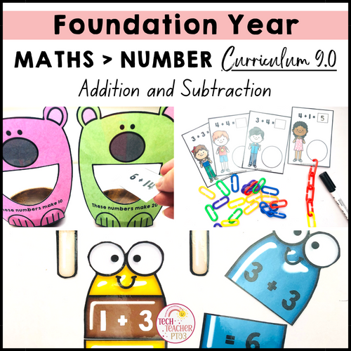 Foundation Year Maths Number Addition and Subtraction ACARA 9.0 | Tech ...