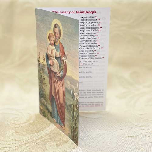 Prayers To Saint Joseph Folded Prayer Card Daughtersofmarypress