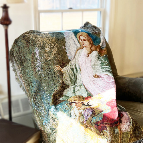 Guardian Angel Tapestry Throw | DaughtersofMaryPress
