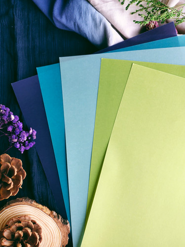 A5 Cardstock Vellum (150gsm, Set of 10) - Turquoise Gradient ...