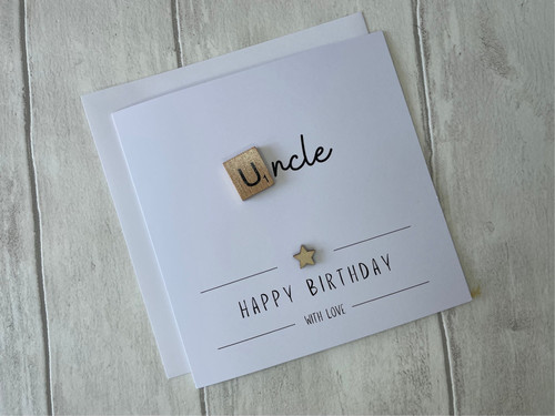 Uncle Happy Birthday Card, Birthday Card for Uncle | Elegant Fancies