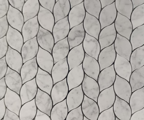 Carrara Marble Leaves Mosaic Tiles | My Site