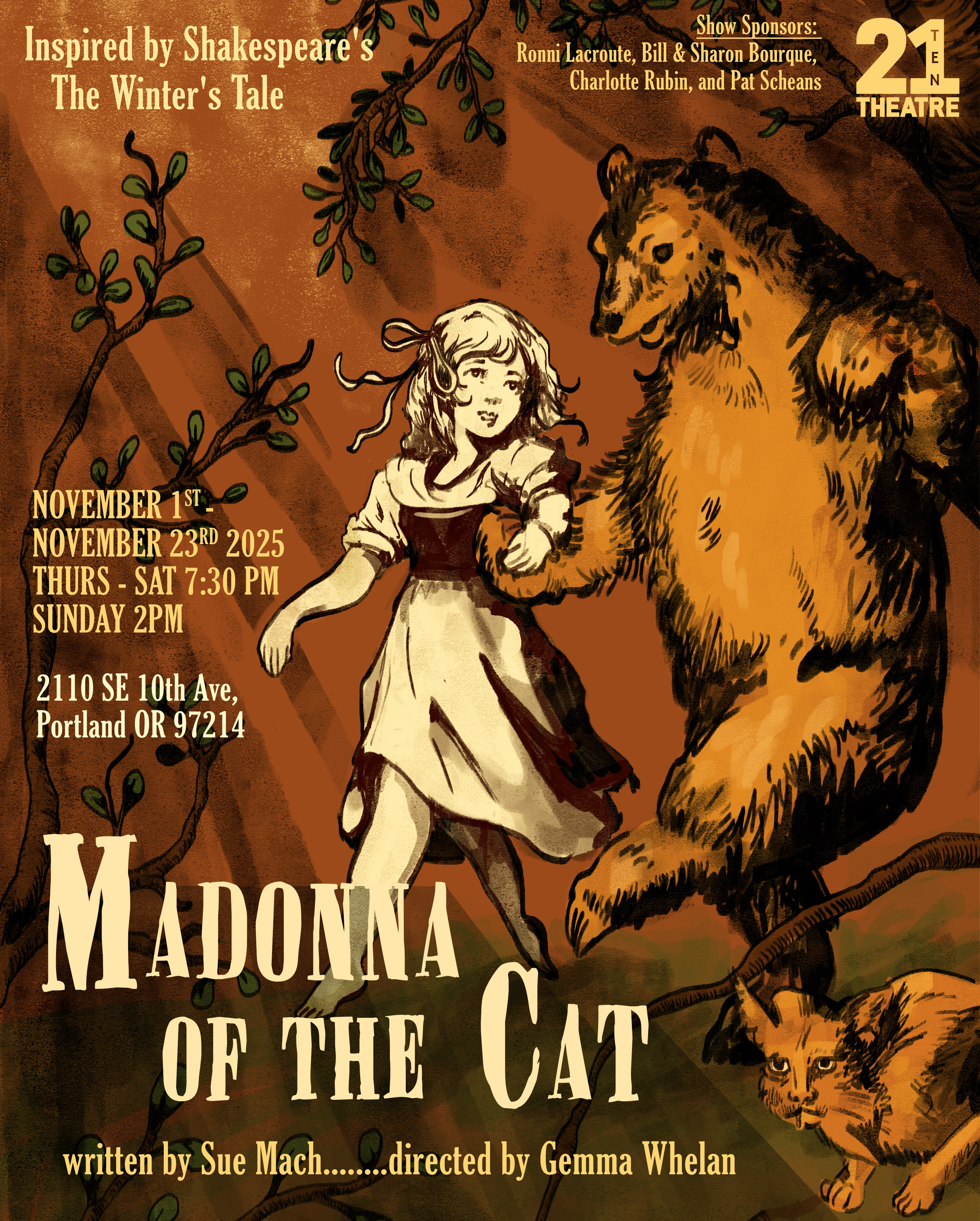 Madonna of the Cat by Sue Mach - PREVIEW | 21ten Theatre