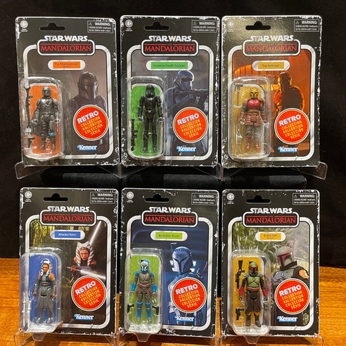Star Wars RETRO Collection MANDALORIAN WAVE 2 SET OF 6 3.75" Action ...