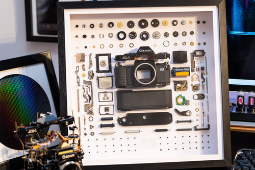 Disassembled Camera Canon Wall Art | FunBoxDesign