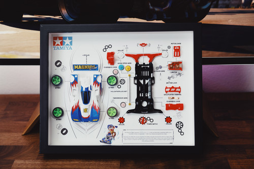 Disassembled Mini 4WD Frame Art, Mini 4WD Teardown | FunBoxDesign