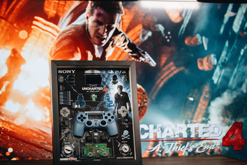 Disassembled Sony Controller PS4 Uncharted Frame Art, Limited Edition ...