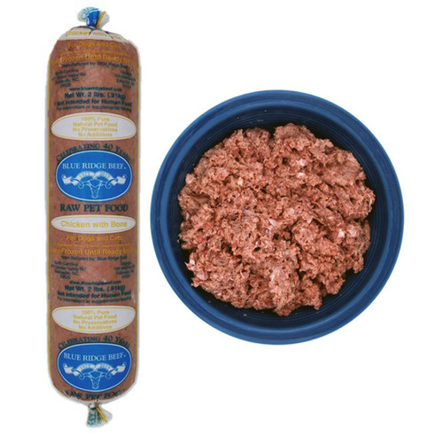 Chicken with Finely Ground Bone 2# Chub | UnifourNatrlPetFoods
