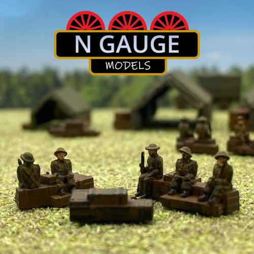 N Scale Gauge WW1 WW2 Army Figures Pack (2) :148 | ngaugemodels