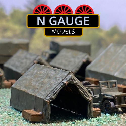 N Scale Gauge WW1 WW2 Canvas Military Army Tent 1:148 | ngaugemodels